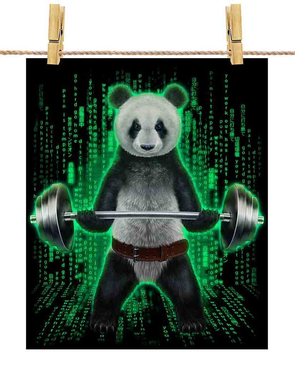 Giant Panda Weightlifting in Cyber Fitness Gym Custom Poster - Etsy