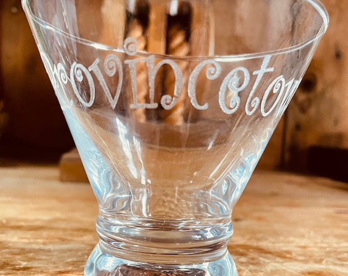 Stemless Martini Glass dizzy by Crate and Barrel Cocktail Glass - Etsy