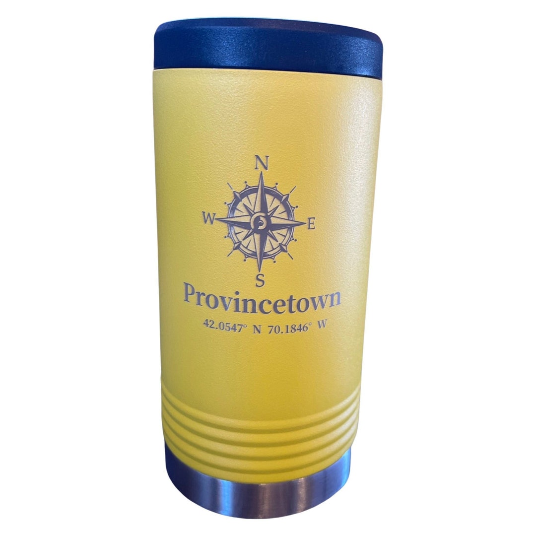 Cape Cod Towns Nautical Compass With Coordinates Slim Beverage Holder ...