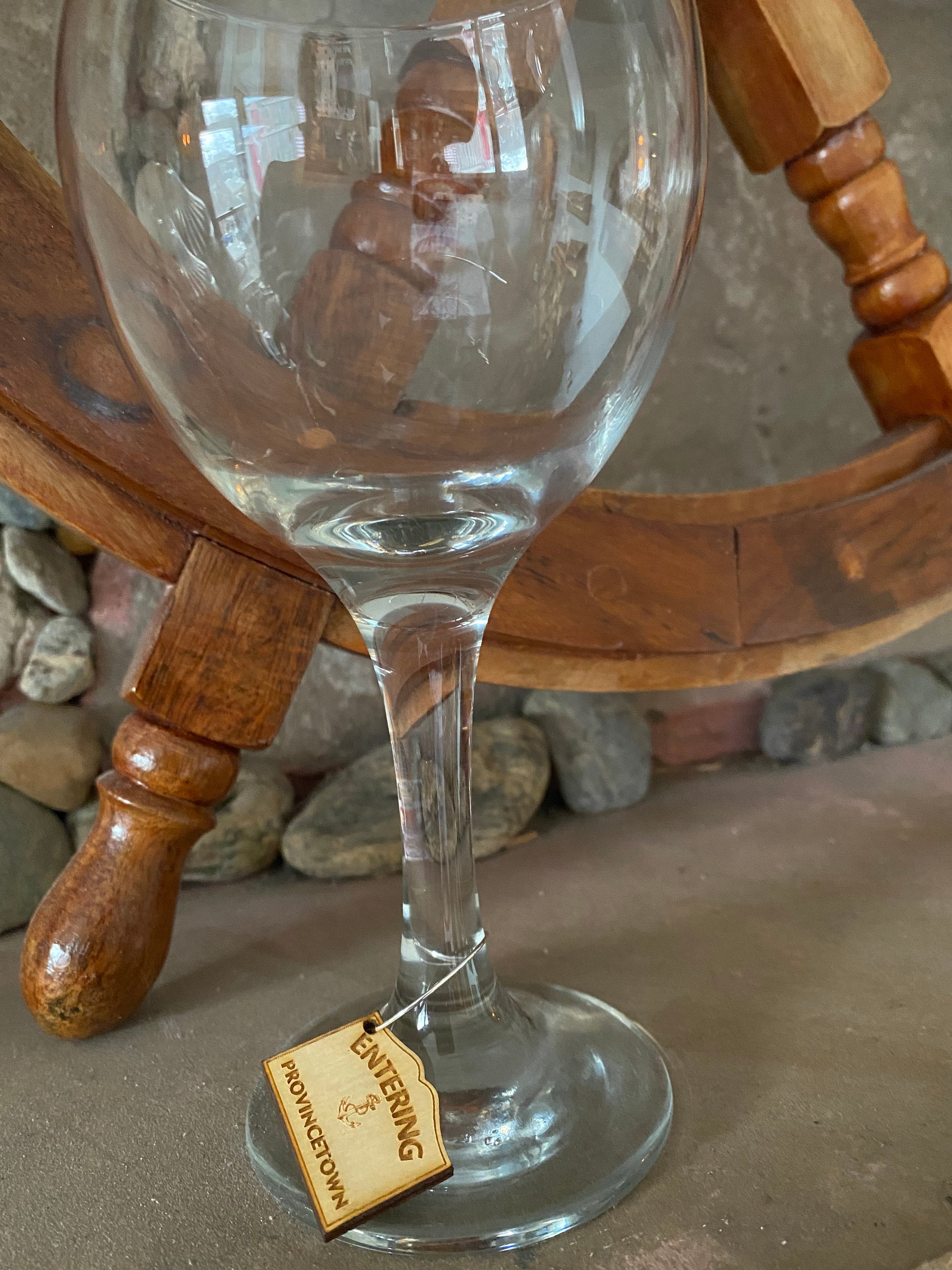 Cape Cod Wine Glass Charm Set With Holder Made From Sustainable Birch ...