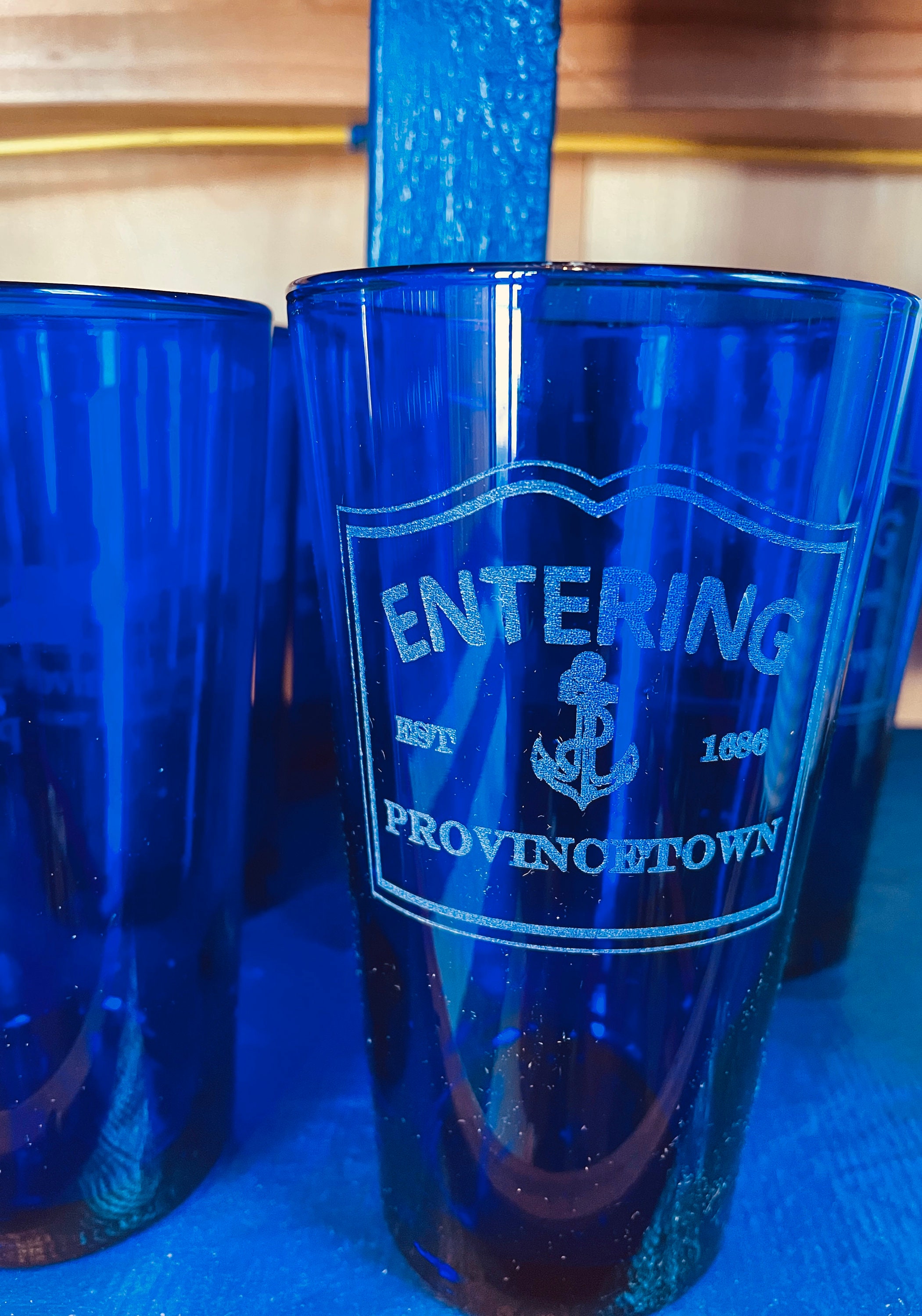 Entering Cape Cod Towns Pint Mixing Glass With Compass Rose - Etsy