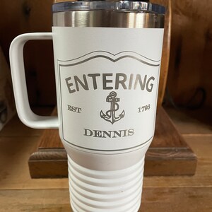 Entering Cape Cod Towns Travel Mug With Handle and Slider Lid Ringneck ...