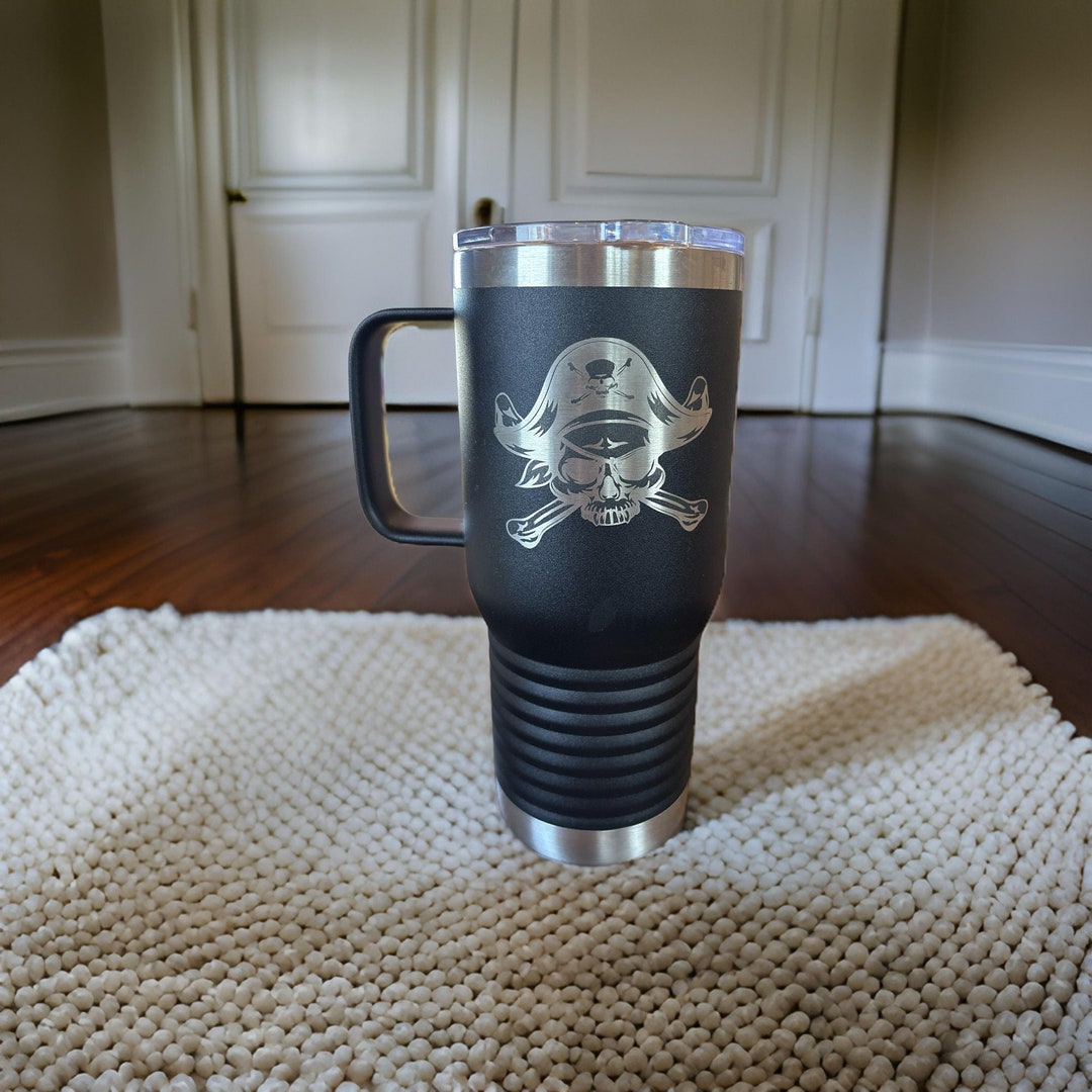 Pirate Travel Mug With Handle and Lid 20 Ounce Polar Camel Vacuum ...