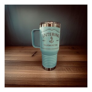 Entering Cape Cod Towns Travel Mug With Handle and Slider Lid Ringneck ...