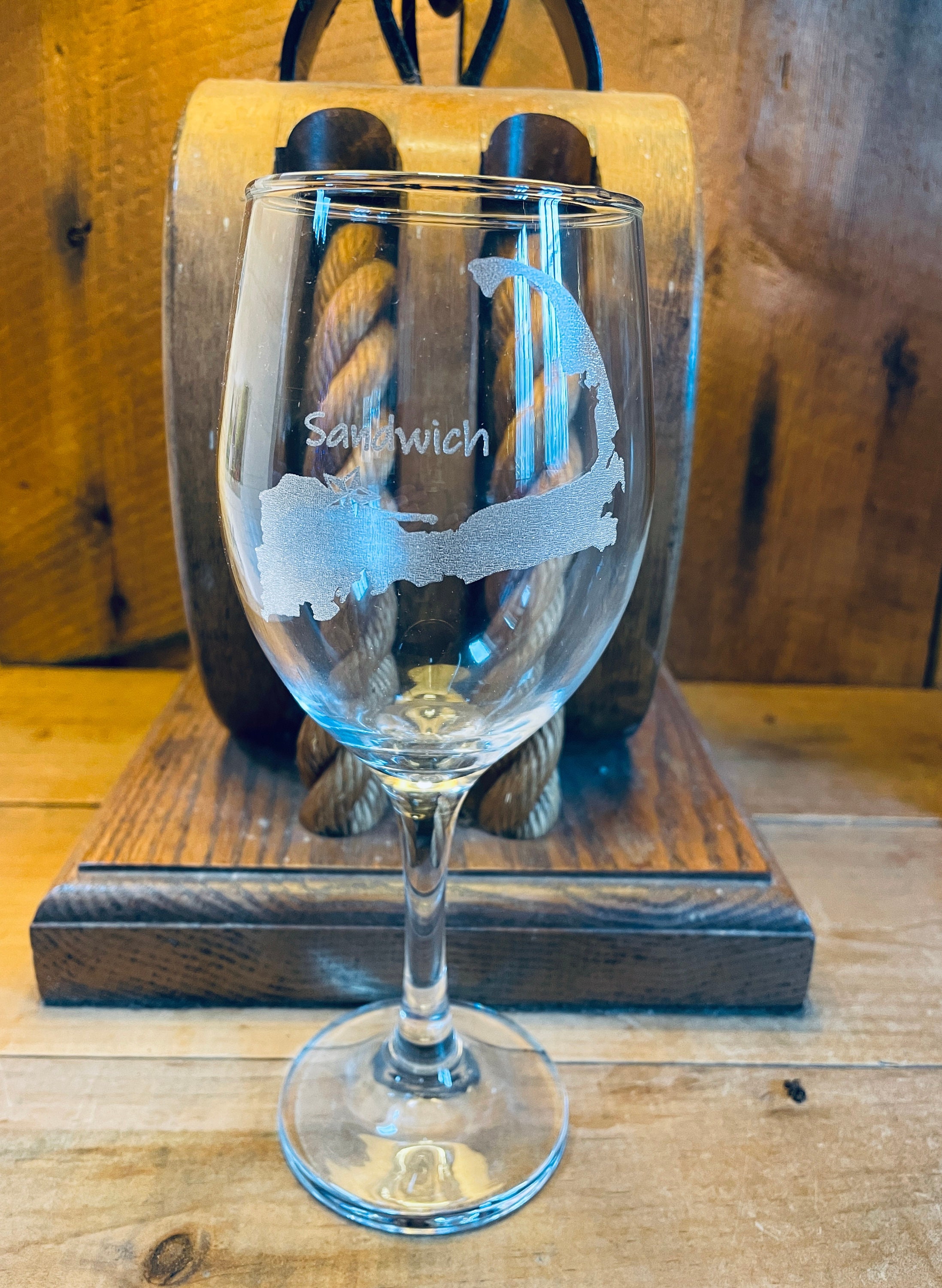 Cape Cod Towns Map Outline All Purpose Stemmed Wine Glass - Etsy