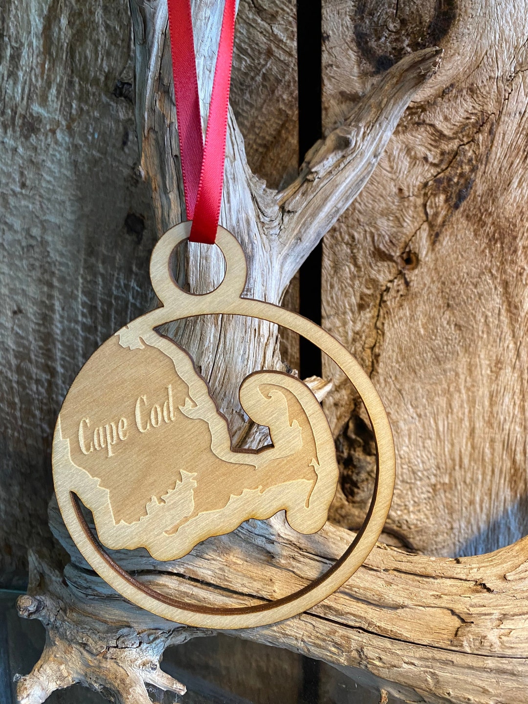 Cape Cod Map Cutout Ornament Made From Sustainable Wood Can Be ...