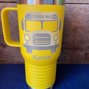 School Bus Travel Mug With Slider Lid 20 Ounce Polar Camel Vacuum ...