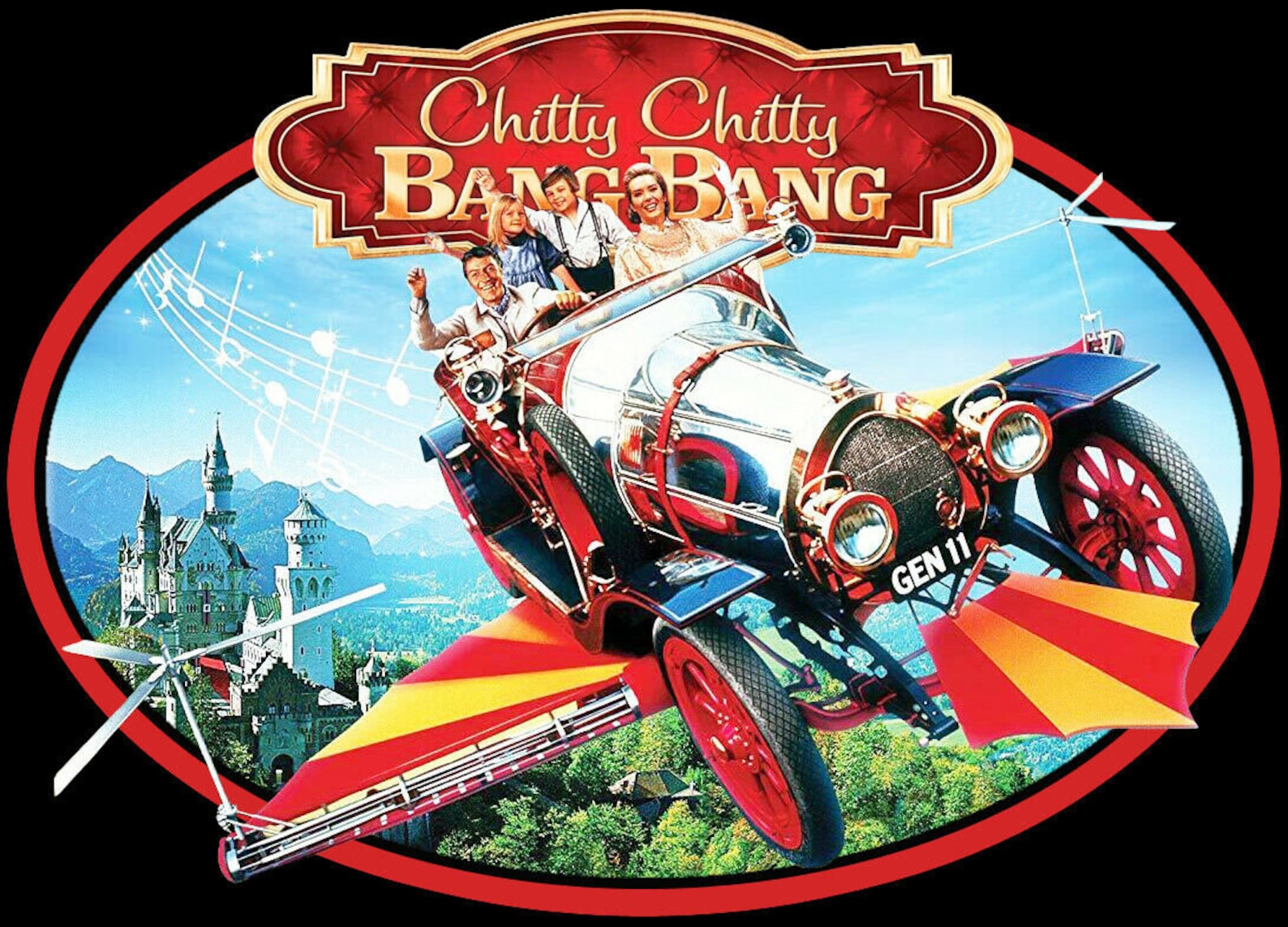 Chitty Chitty Bang Bang Custom Vintage Image T-shirt - Etsy
