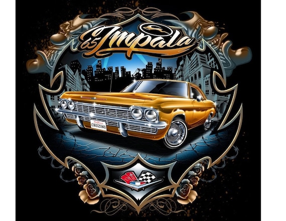 1965 Chevy Impala Custom Image T-shirt | Etsy