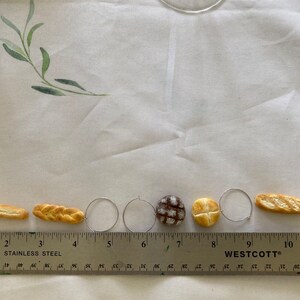 Breads From Around the World Polymer Clay Wine Charms. Set of 5 Bread ...