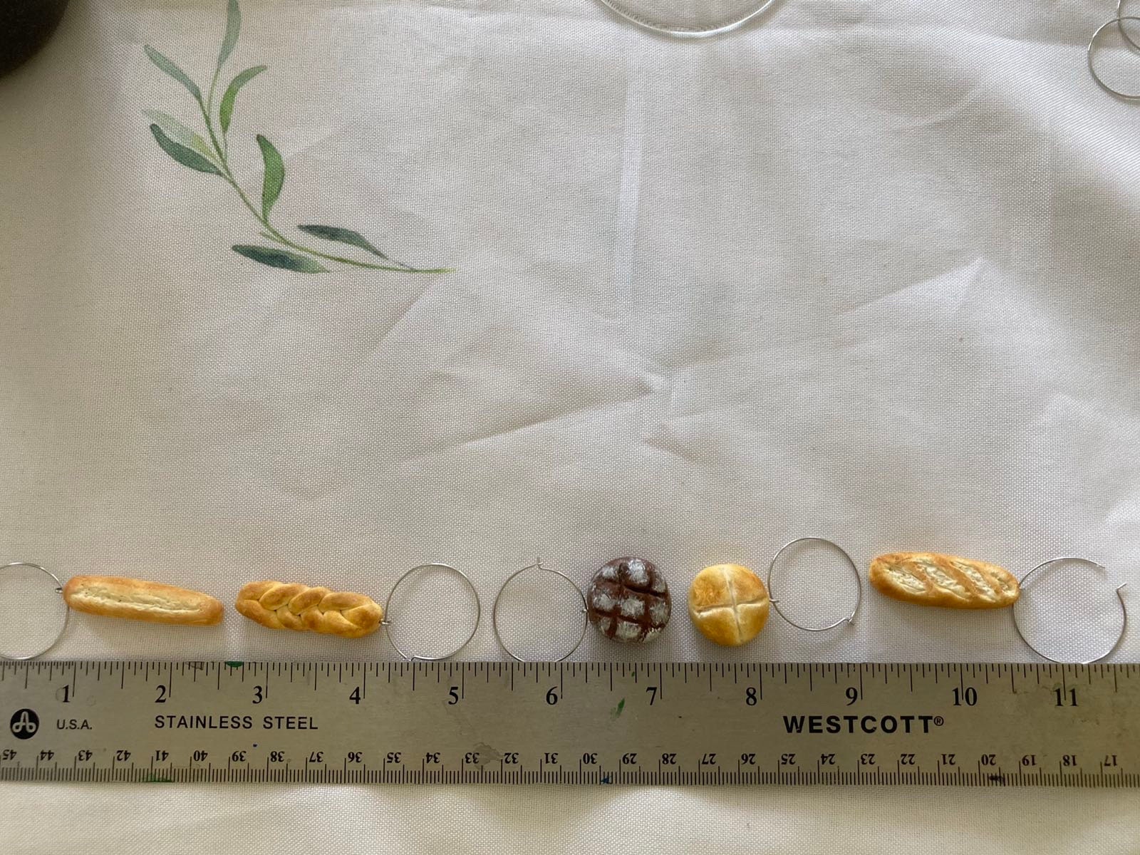 Breads From Around the World Polymer Clay Wine Charms. Set of 5 Bread ...