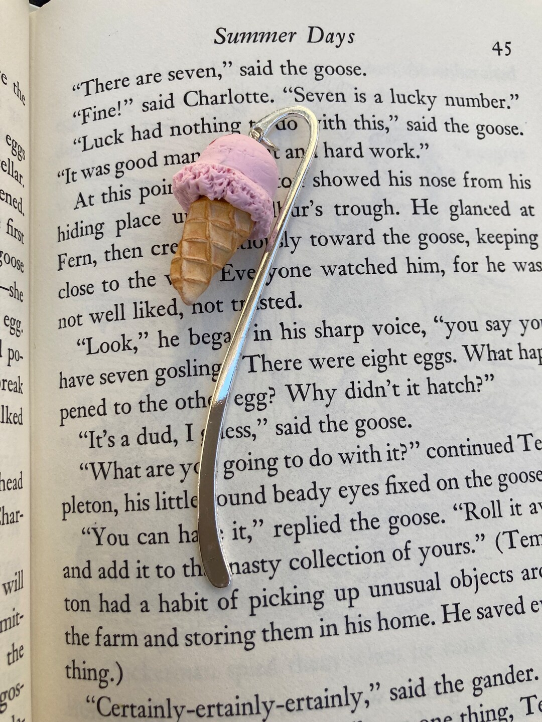 Strawberry Ice Cream Cone Bookmark - Etsy
