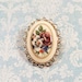Floral Cameo Brooch, Floral Brooch, Victorian Brooch, Antique Style ...