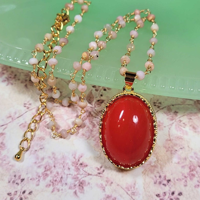 Cabochon Necklace - Etsy