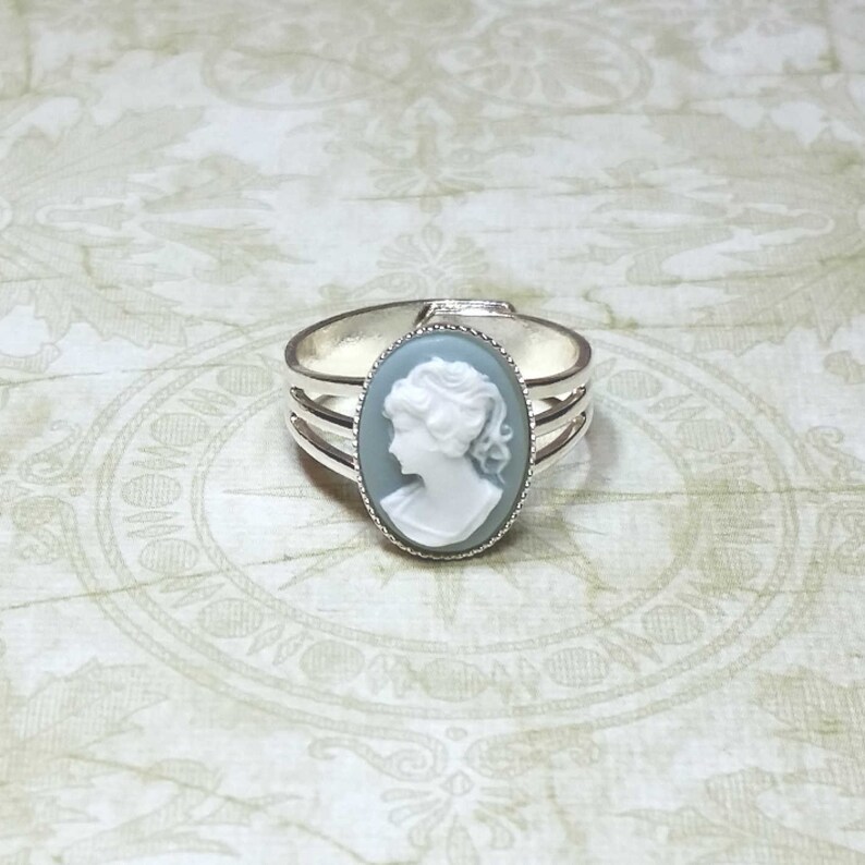 Victorian Cameo Ring Wedgewood Blue Cameo Blue Cameo Ring | Etsy
