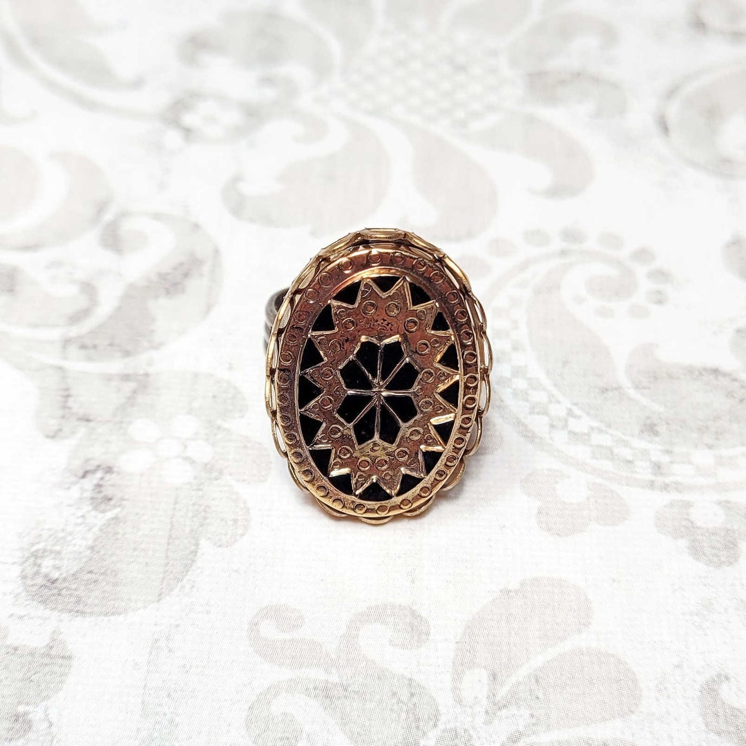 Victorian Starburst Ring, Victorian Star Intaglio Ring, Statement Ring, Big Victorian Ring ...