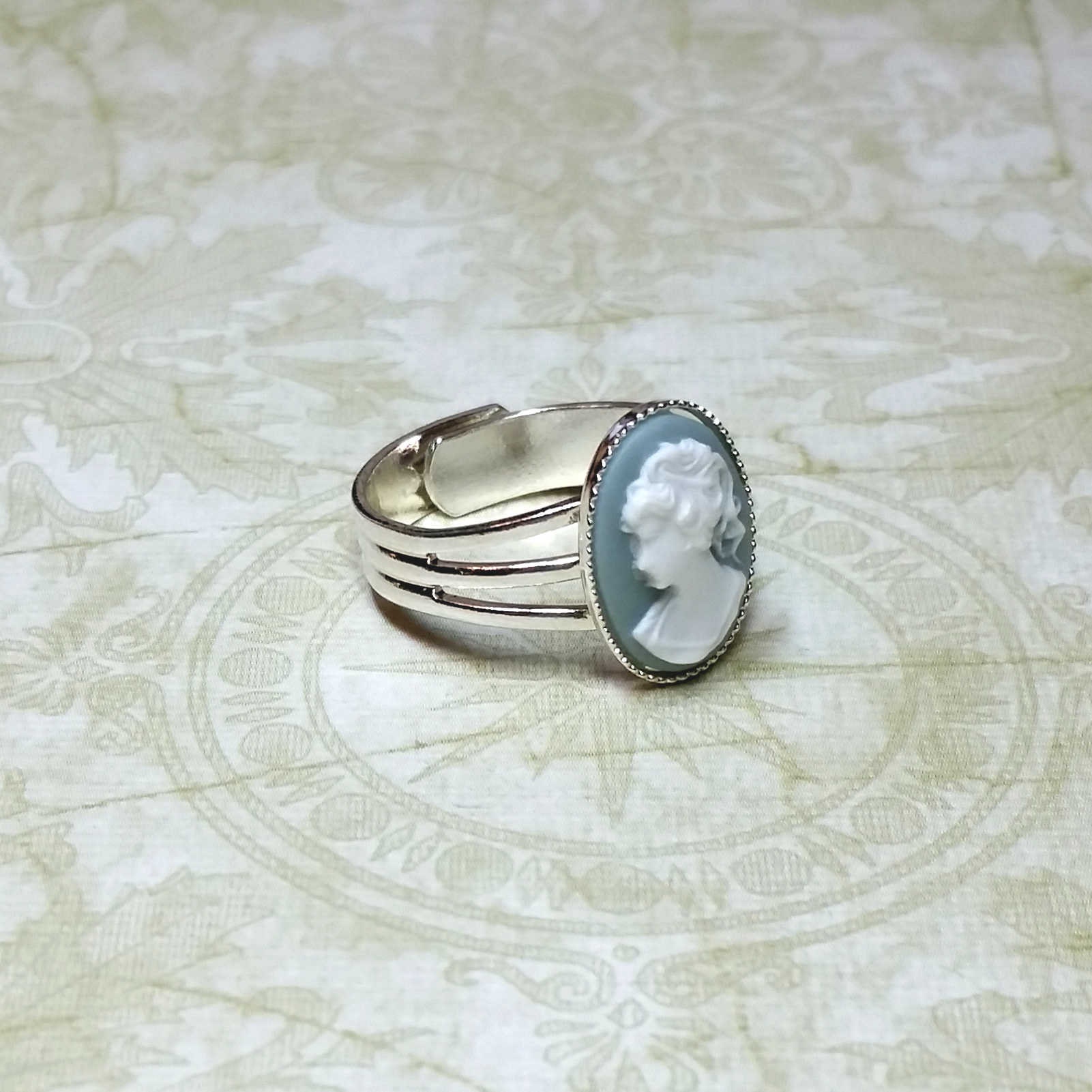 Victorian Cameo Ring Wedgewood Blue Cameo Blue Cameo Ring | Etsy