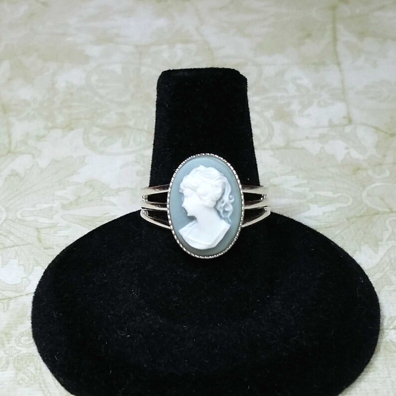 Victorian Cameo Ring Wedgewood Blue Cameo Blue Cameo Ring | Etsy