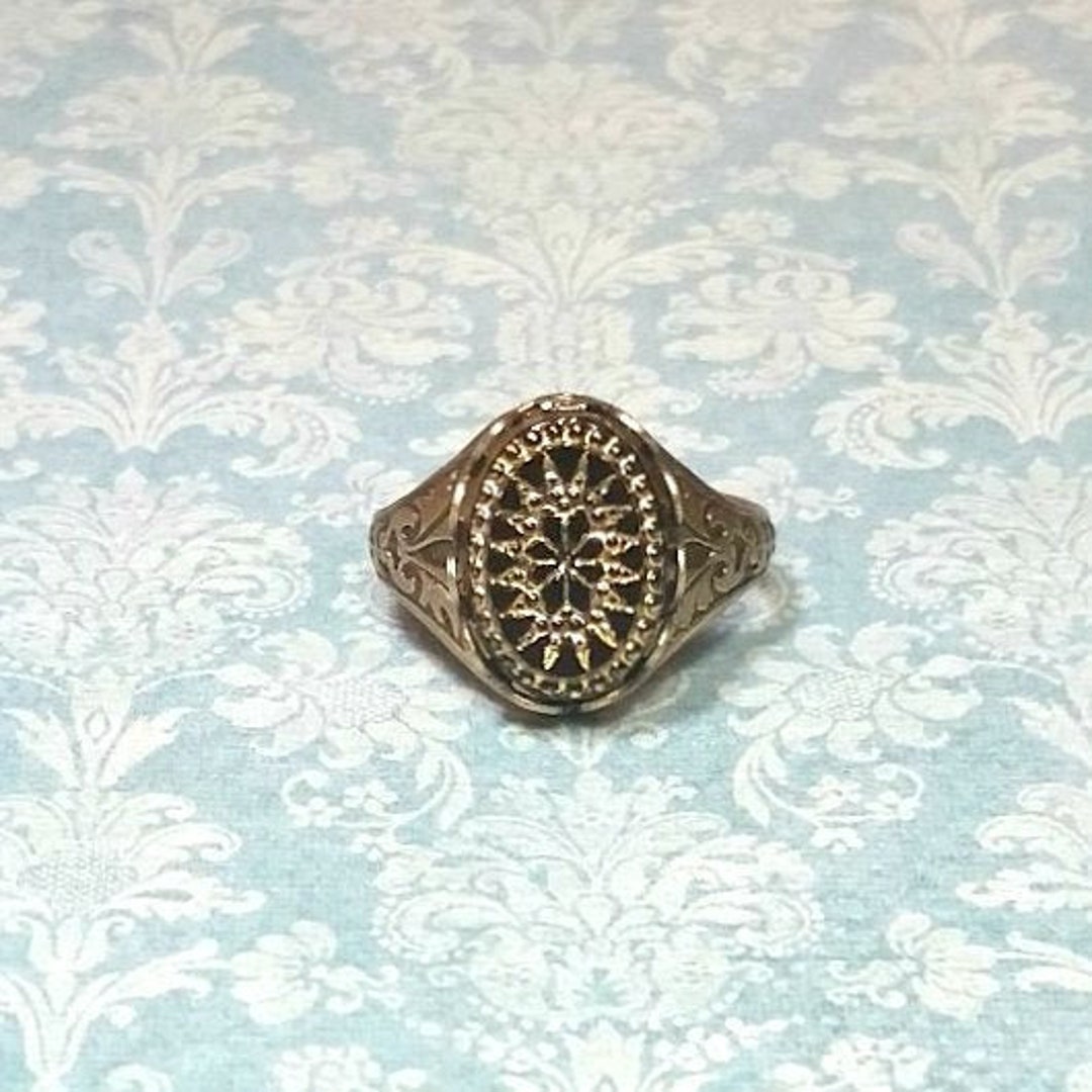 Victorian Star Ring, Vintage Style Glass Starburst Ring, Victorian ...