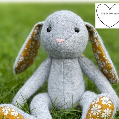 Rosie Rabbit Instant Download PDF Pattern Bunny Soft Toy - Etsy