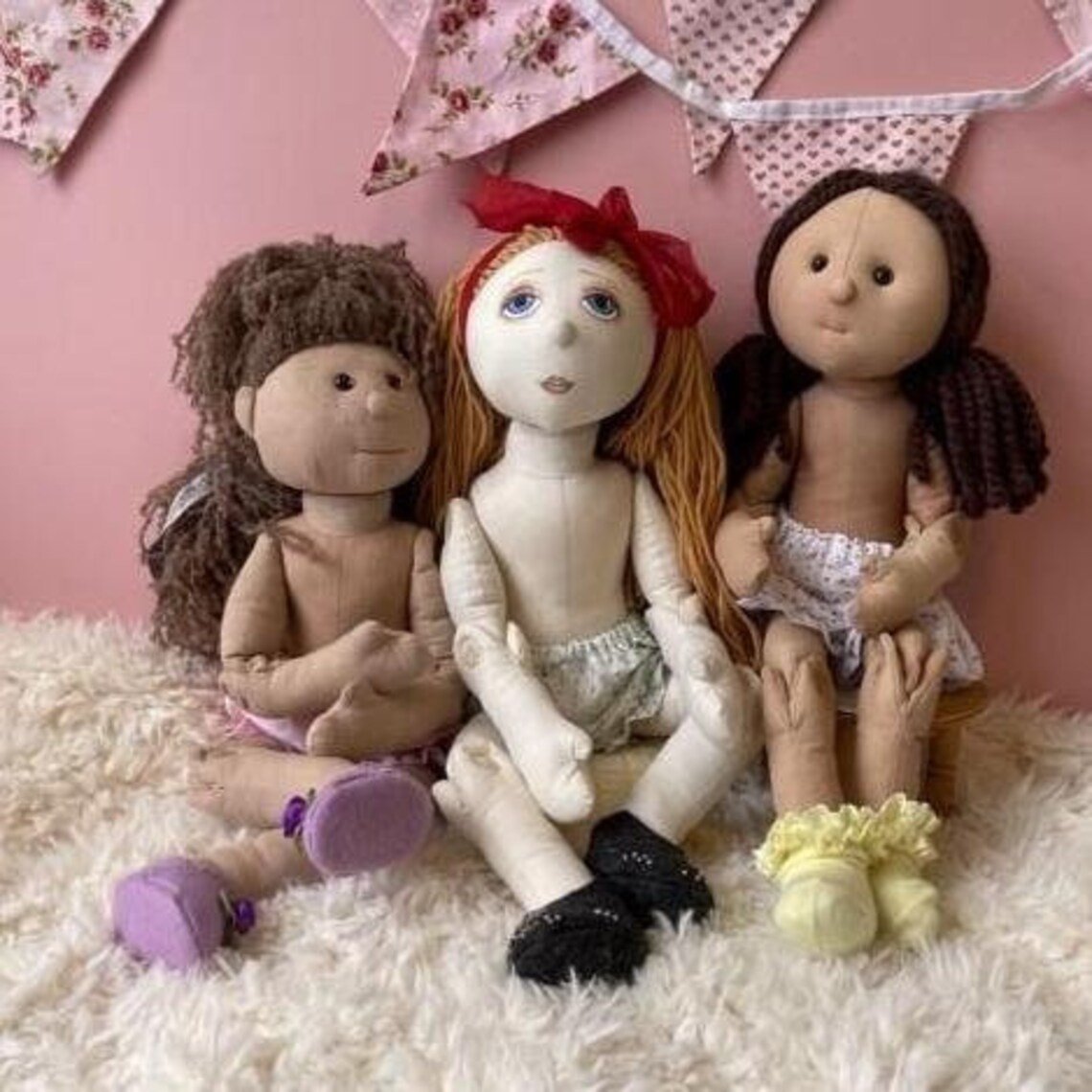 Button Jointed Rag Doll Pattern Booklet to Make 54cm | Etsy