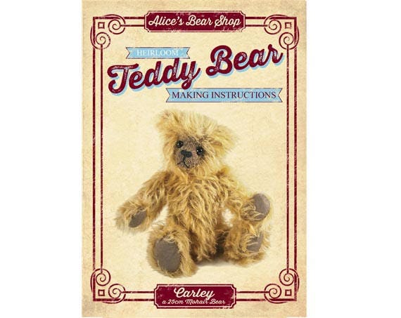 Teddy Bear Sewing PDF Download Pattern Carly 25cm / - Etsy