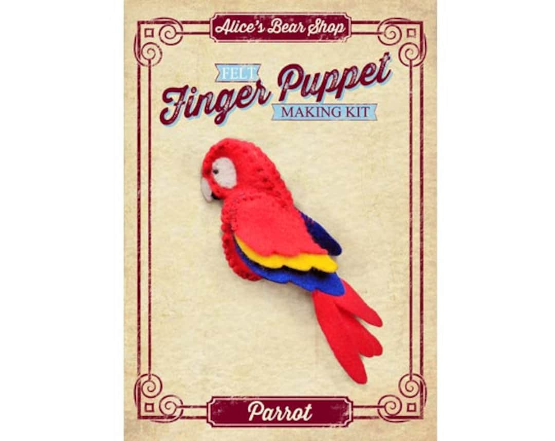 Parrot Finger Puppet Felt Sewing Kit - Etsy