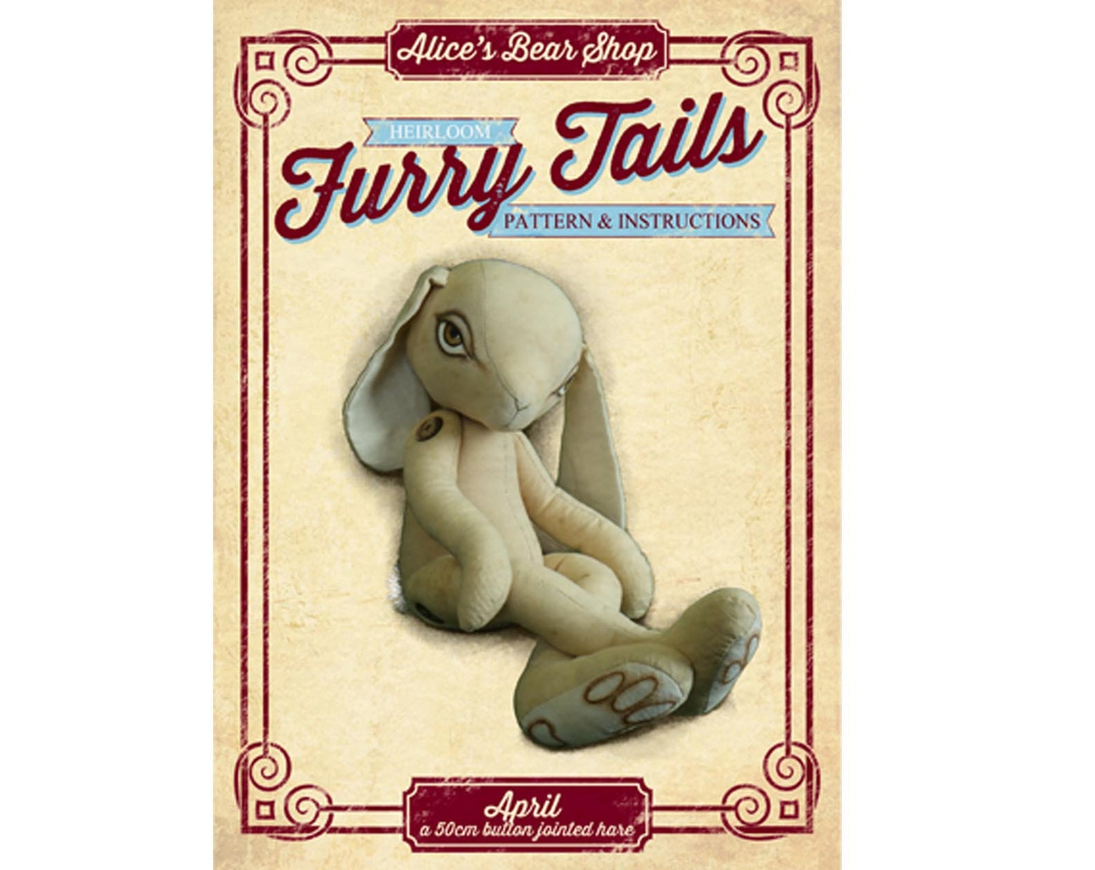 April Hare PDF Sewing Pattern Download Button Jointed | Etsy