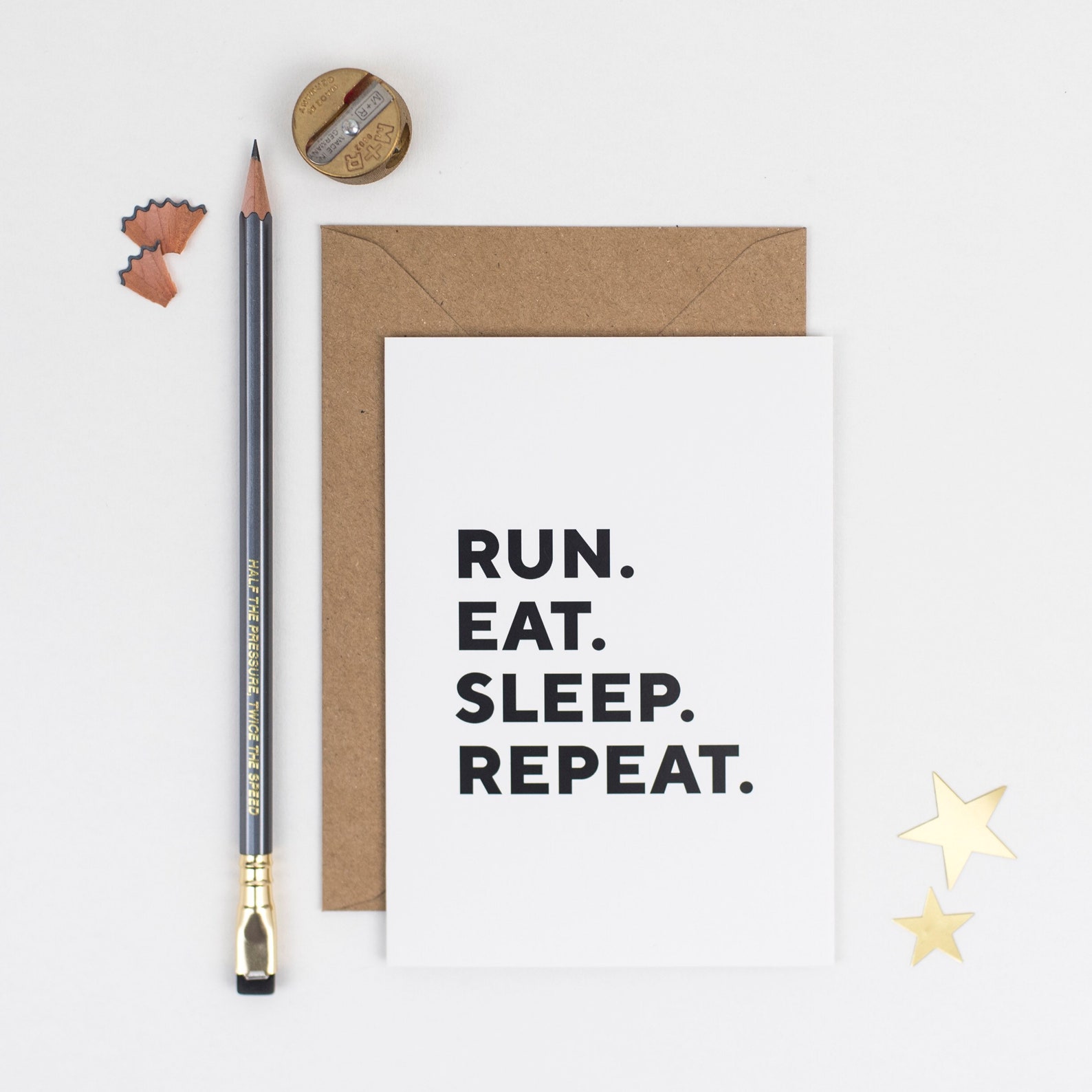 Run. Eat. Sleep. Repeat. Card - Etsy