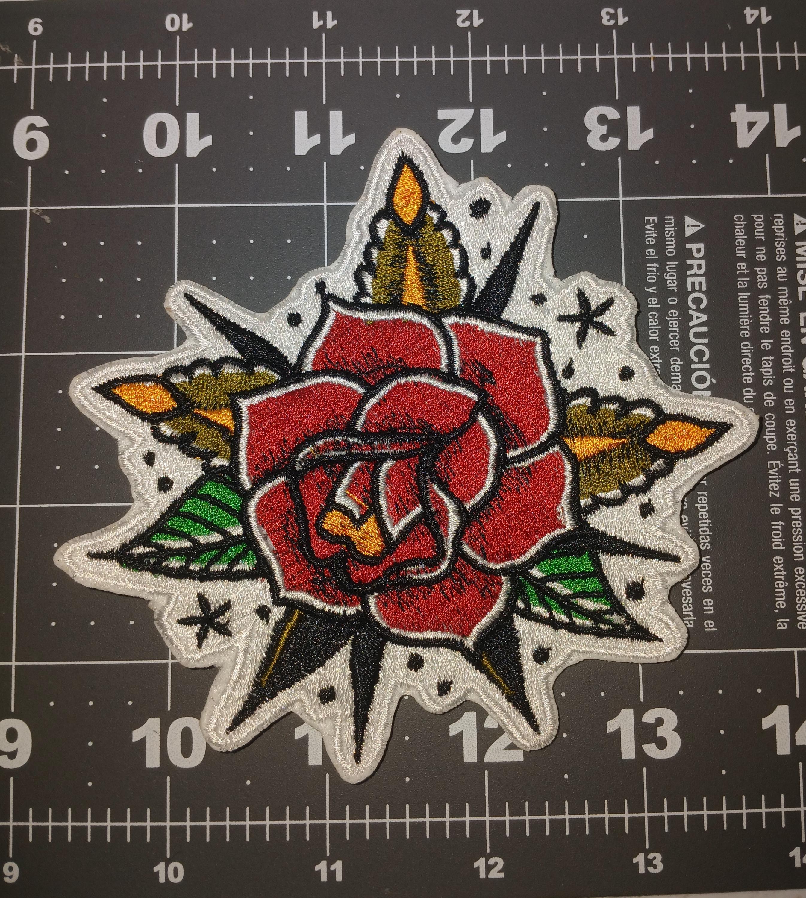 Rose, Flower Iron on Patch, Embroidered Patch - Etsy