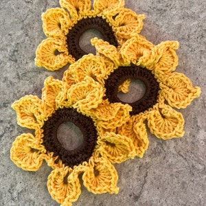 Sunflower Scrunchie - Etsy