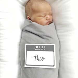 Hello My Name Is... | Baby Announcement Tag | New Baby | Baby Name ...