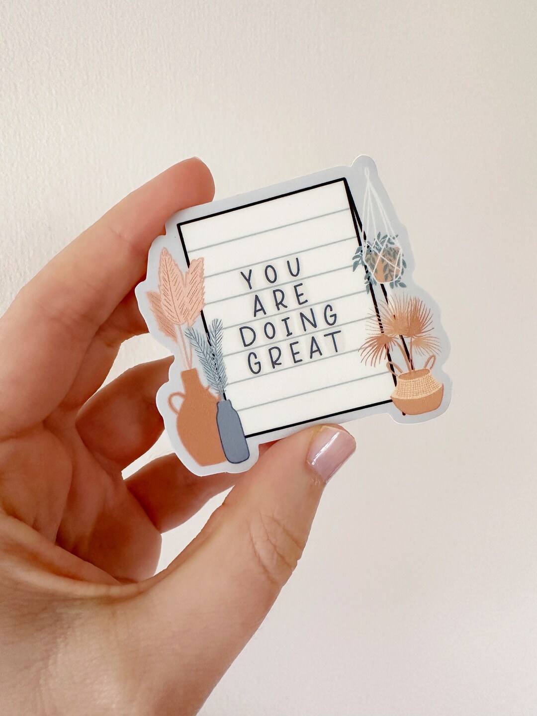 You Are Doing Great Sign Calligraphy Sticker Encouragement Motivational ...