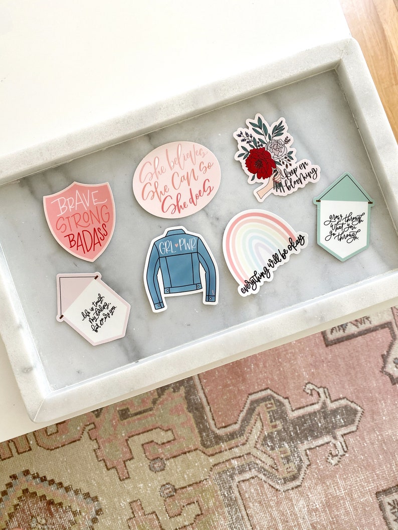 Build Your Own Sticker Pack of 3 or 5 Calligraphy Stickers | Etsy