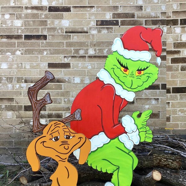 Grinch Yard Art Etsy