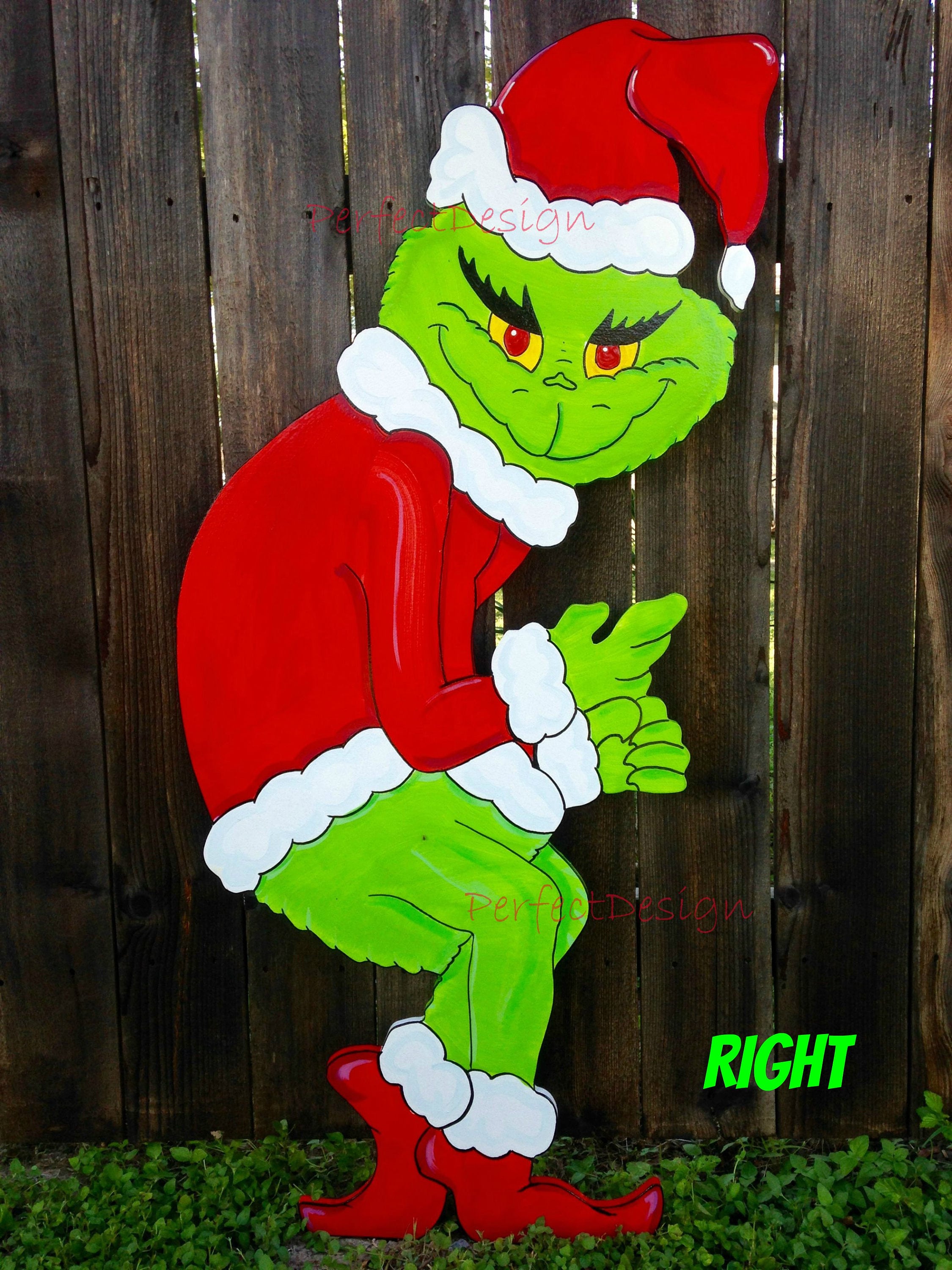 Grinch Stealing The Christmas Lights Lawn Yard Art Decoration Etsy