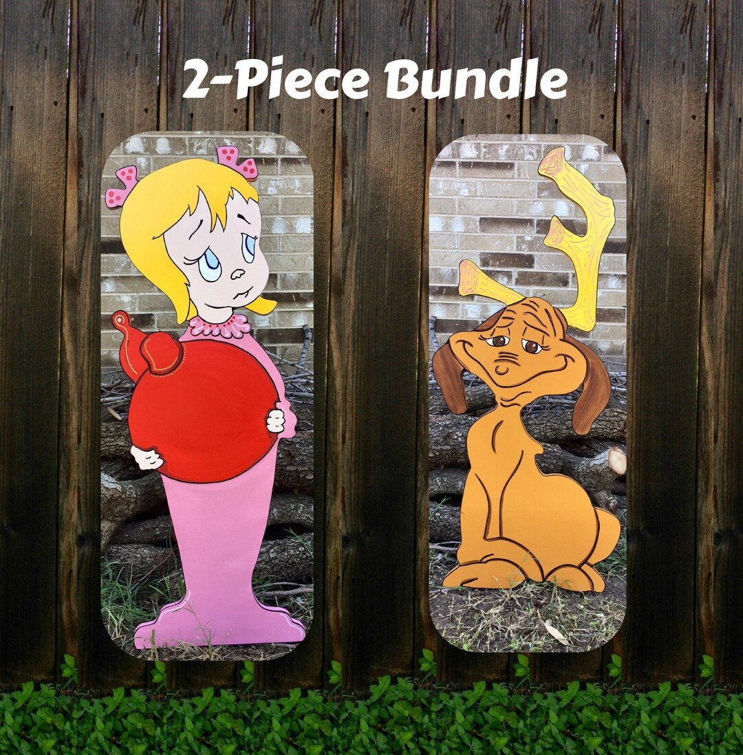 MAX the Reindeer Cindy Lou Who CHRISTMAS Bundle Yard Art - Etsy