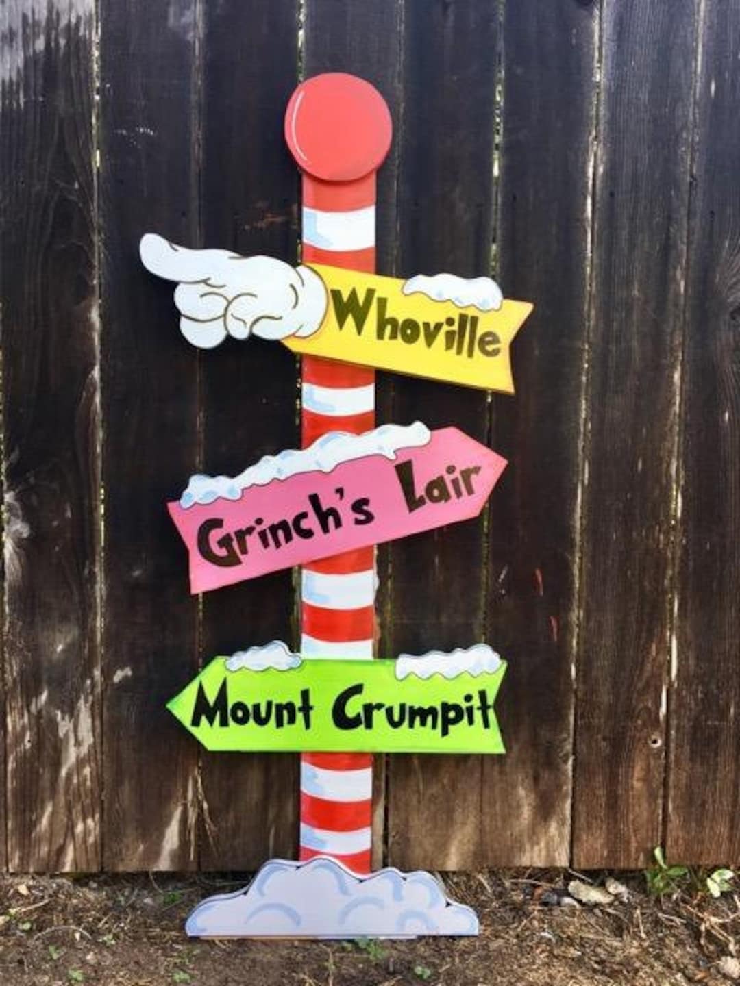 GRINCH Whoville Sign Pole Lawn Yard Art Decoration Decor - Etsy