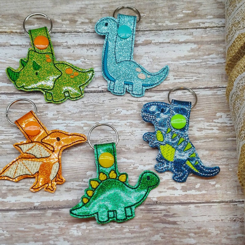 Dinosaur Key Chain - Etsy