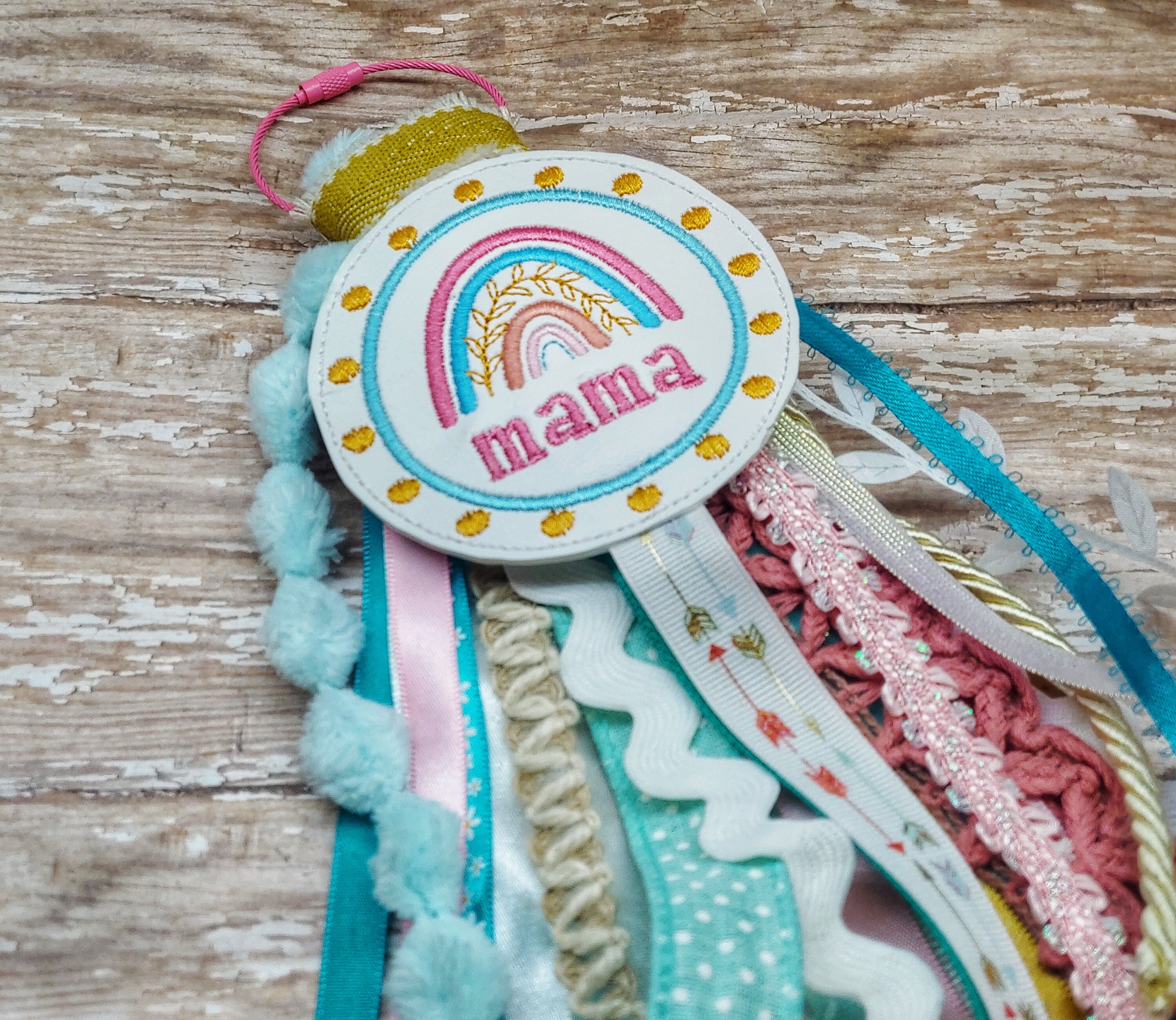 Boho Rainbow Bag Tag / Bogg Bag Charm / Accessory With Personalization ...