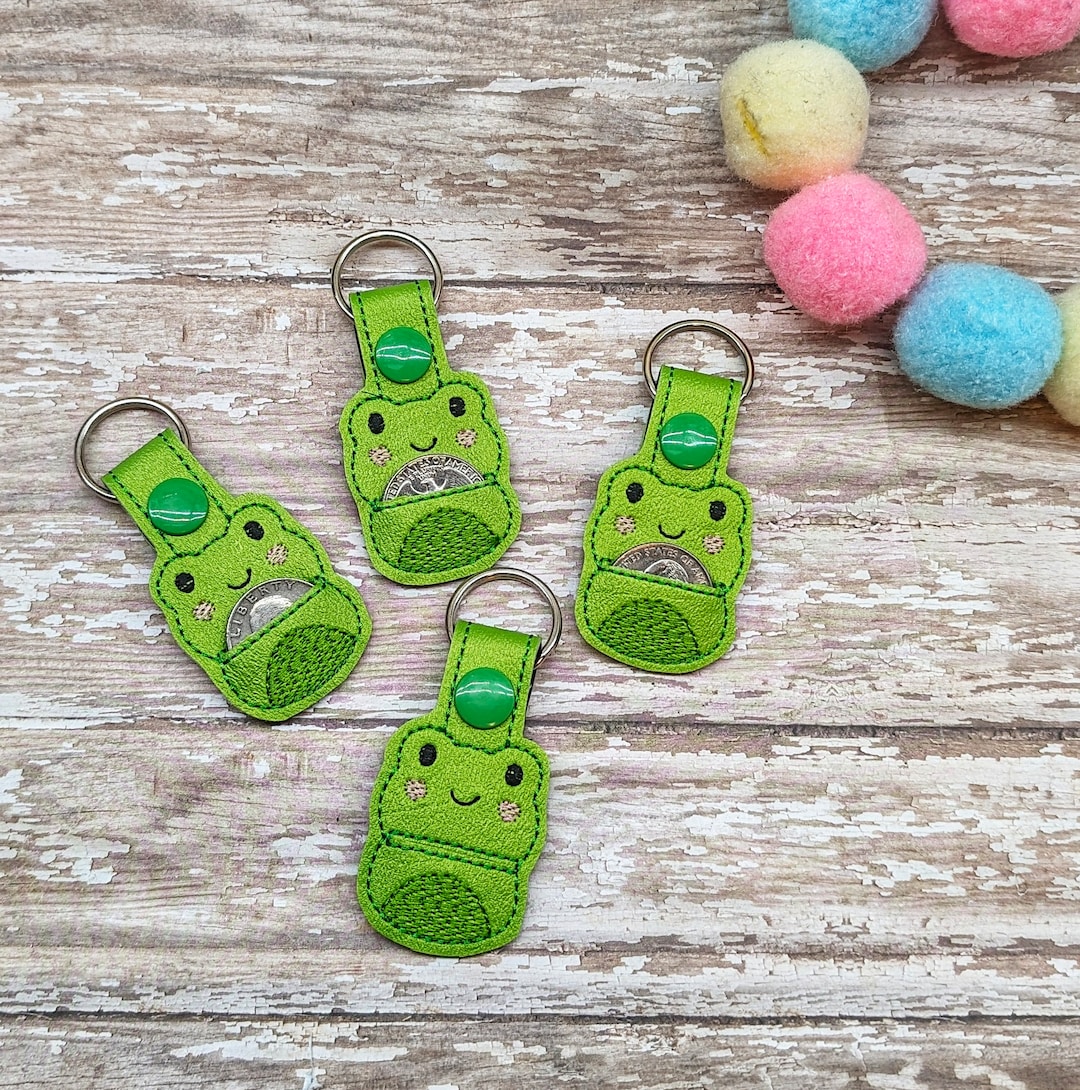 Pudgy Frog Key Chain / Fob Zipper Pull Bag Tag Quarter Keeper - Etsy