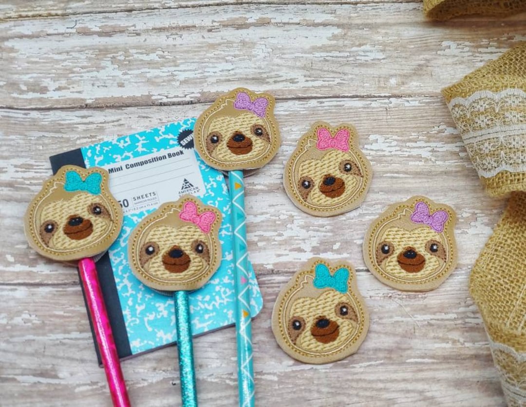 Sloth With Bow Pencil Topper ***large Quantity Discounts Available! - Etsy