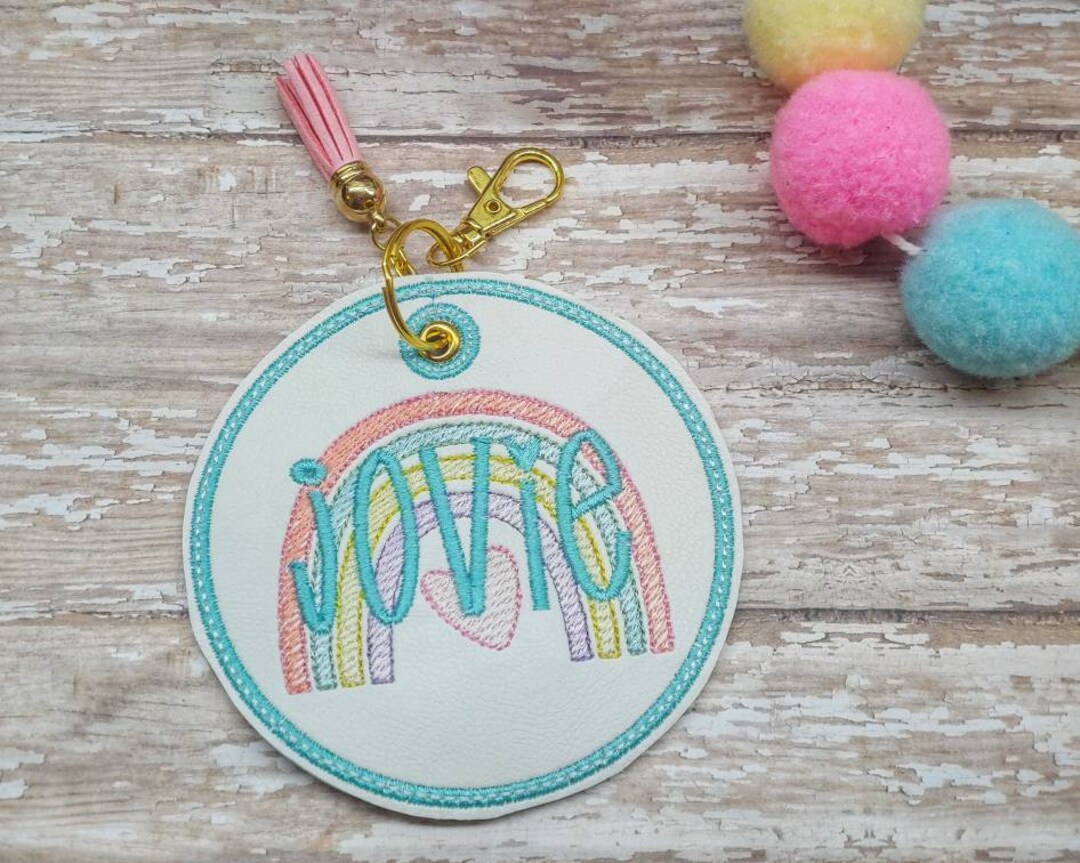 Boho Rainbow Bag Tag With Personalization - Etsy
