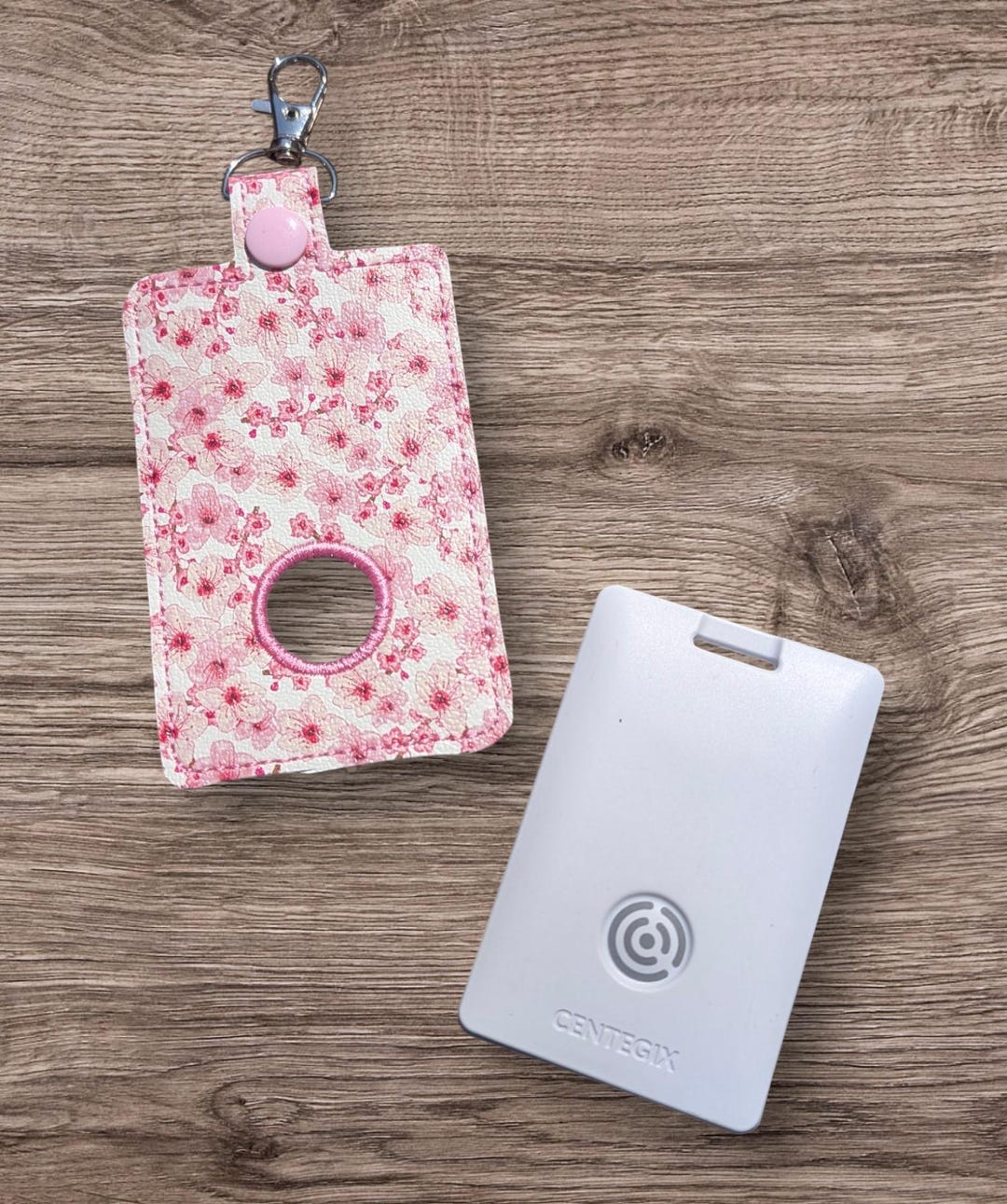 Cherry Blossoms in Pink Print Alarm ID Badge Holder ***with Optional ...