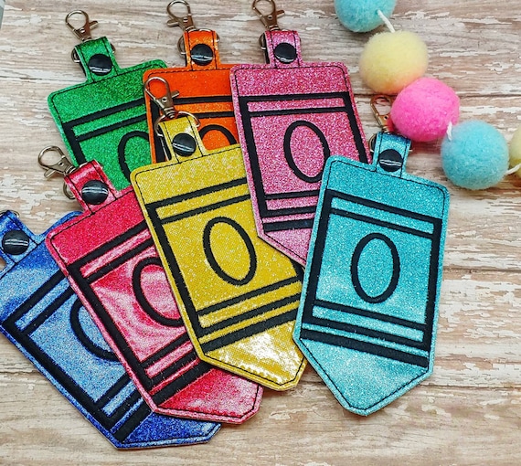 Glitter Crayon ID Badge Holder / Luggage Tag / Gift Card - Etsy
