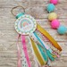 Boho Rainbow Bag Tag / Bogg Bag Charm / Accessory With Personalization ...