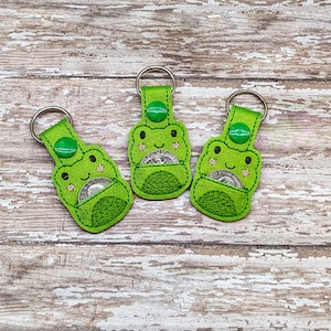 Pudgy Frog Key Chain / Fob Zipper Pull Bag Tag Quarter Keeper - Etsy