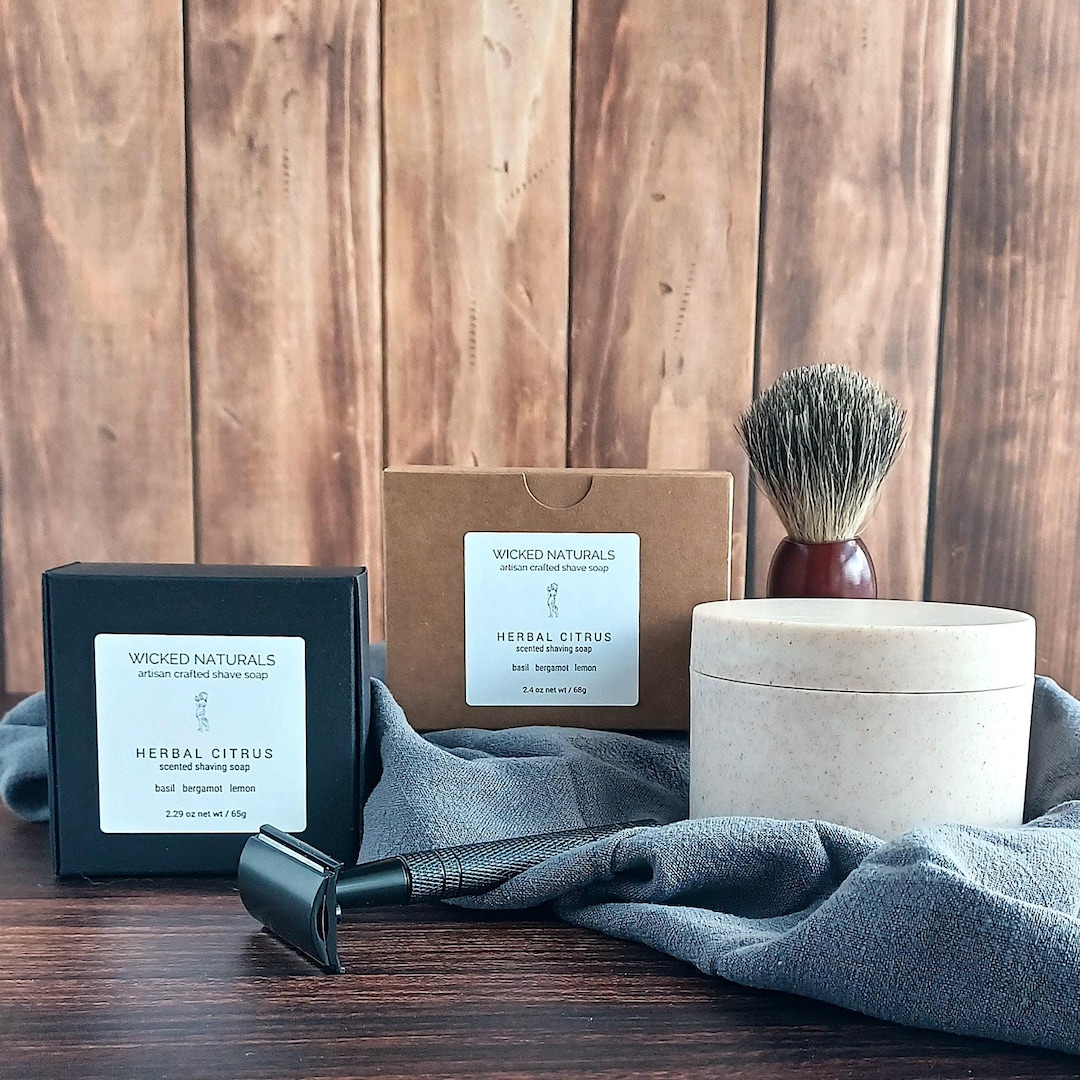 Artisan Crafted Herbal Citrus Shave Soap - Lemon Scented Handmade ...
