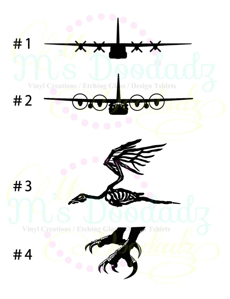Vinyl Decal Stickers Talon C-130 Military Airplane / Combat Talon ...