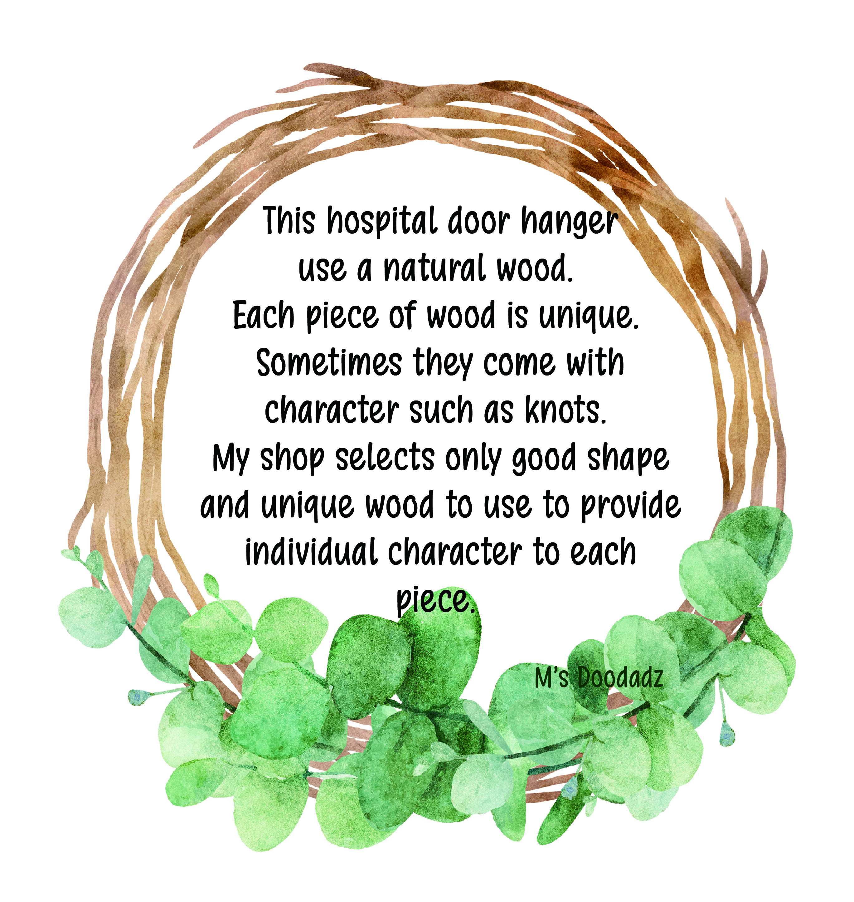Hoop Hospital Door Hanger With Birth Stats Clip / Baby Name - Etsy